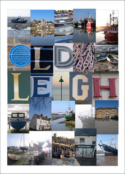 Leigh on Sea - montage print of Leigh on Sea, Essex – Football Stadium ...